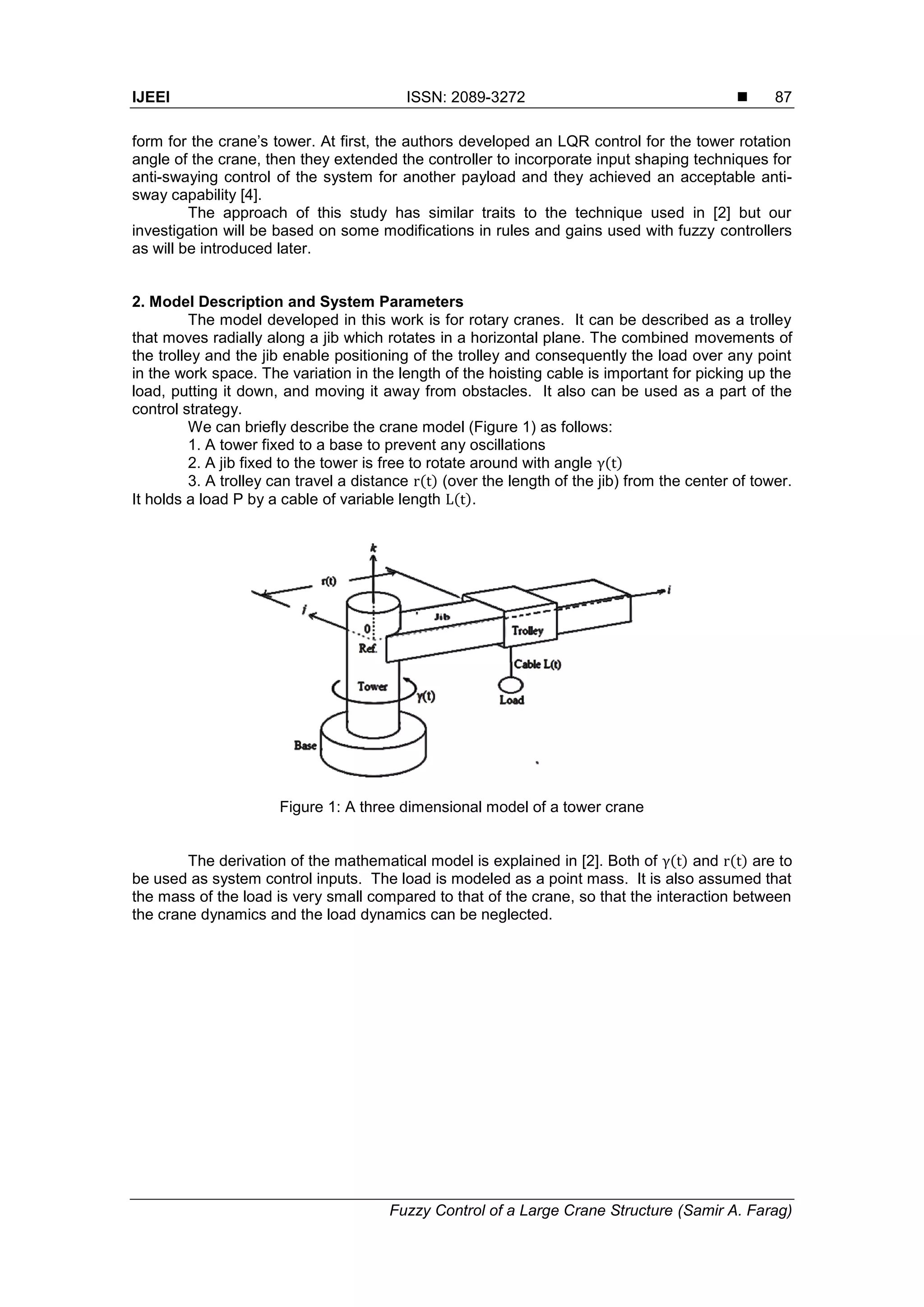 Fuzzy Control of a Large Crane Structure | PDF