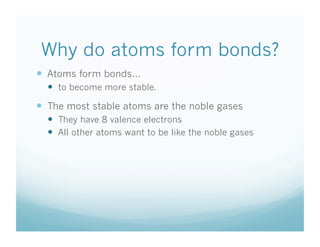 10/22 What is a chemical bond? | PDF | Chemistry | Science