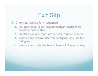 10/22 What is a chemical bond? | PDF | Chemistry | Science