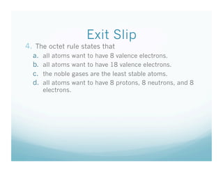 10/22 What is a chemical bond? | PDF | Chemistry | Science