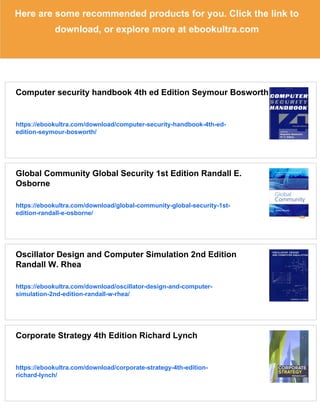 Corporate Computer Security 4th Edition Randall J. Boyle | PDF