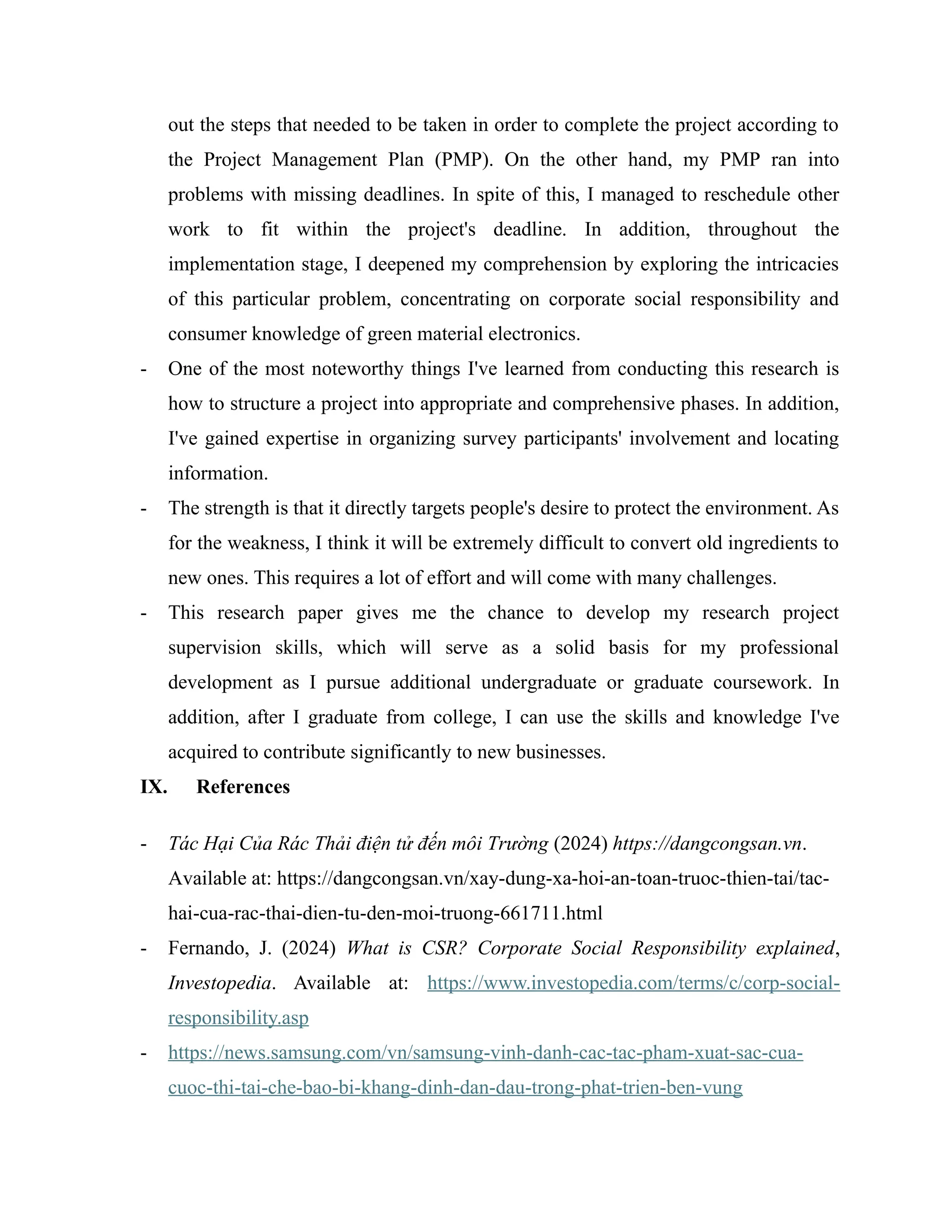 Manage a successfull business project assignment | PDF