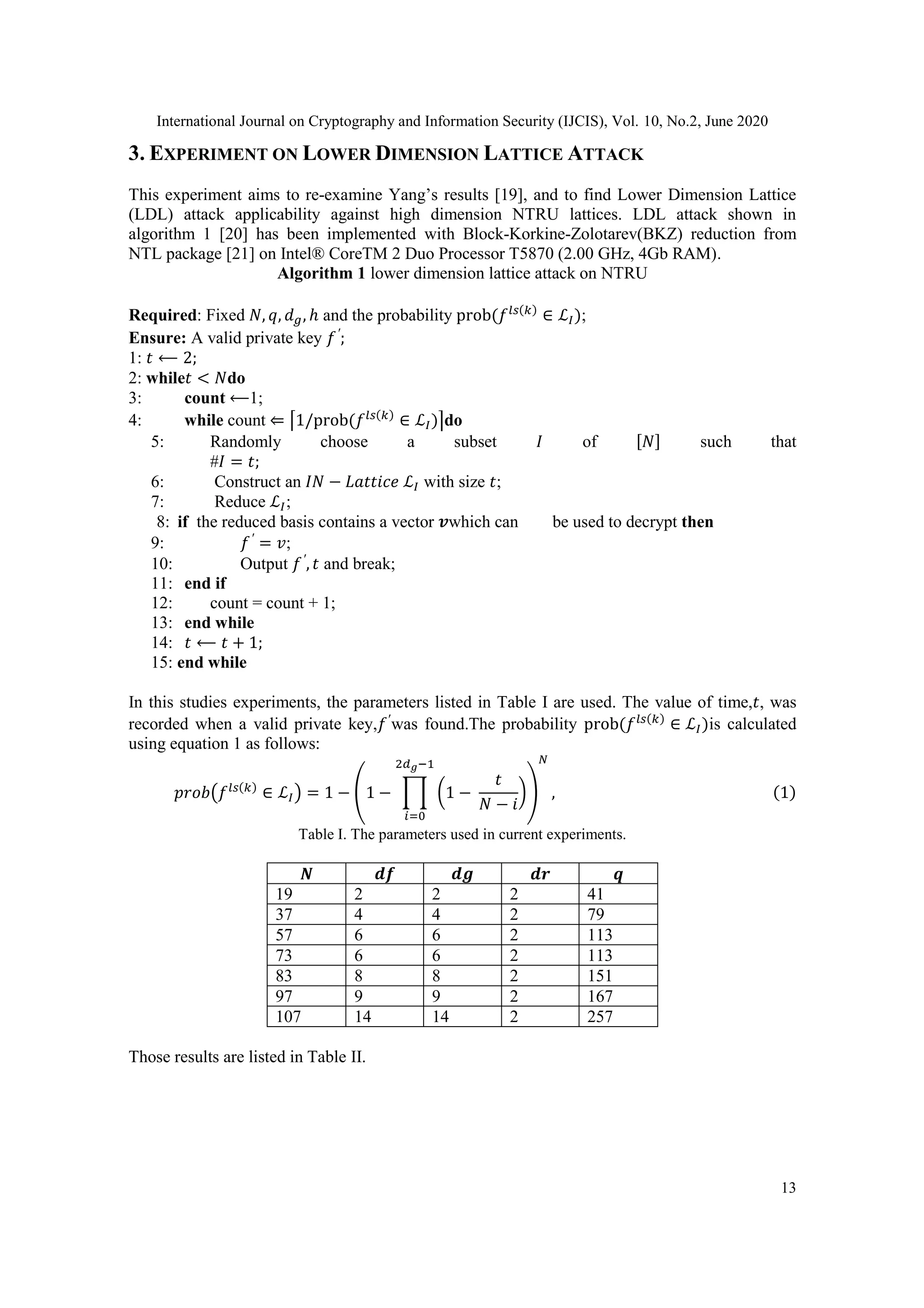 TOWARDS A DEEPER NTRU ANALYSIS: A MULTI MODAL ANALYSIS | PDF