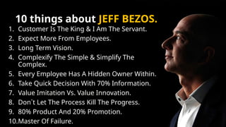 A CASE STUDY ON WORLD RICHEST PERSON JEFF BEZOS ppt for bba and mba ...