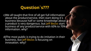 A CASE STUDY ON WORLD RICHEST PERSON JEFF BEZOS ppt for bba and mba students | PPTX