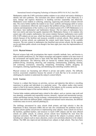 AN INVESTIGATION INTO THE EFFECTIVENESS OF THE CURRICULUM AND ...
