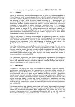 AN INVESTIGATION INTO THE EFFECTIVENESS OF THE CURRICULUM AND ...