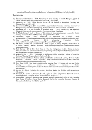 COMPARISON OF E-LEARNING AND CLASSROOM TRAINING FOR BACHELOR STUDENTS OF TRADITIONAL MEDICINE ...