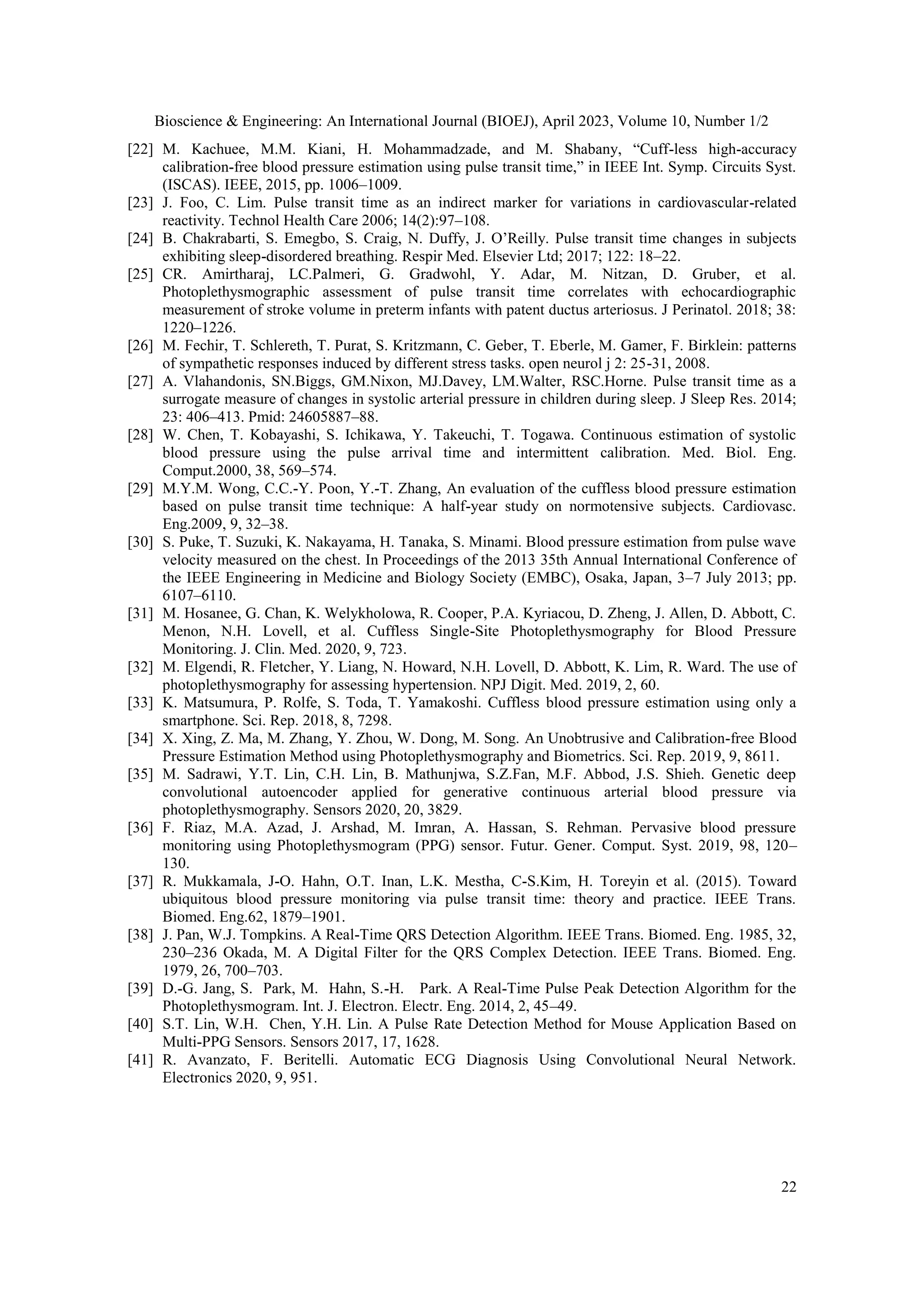 A NEW LOW-COMPLEXITY ALGORITHM FOR THE PULSE TRANSIT TIME EVALUATION | PDF