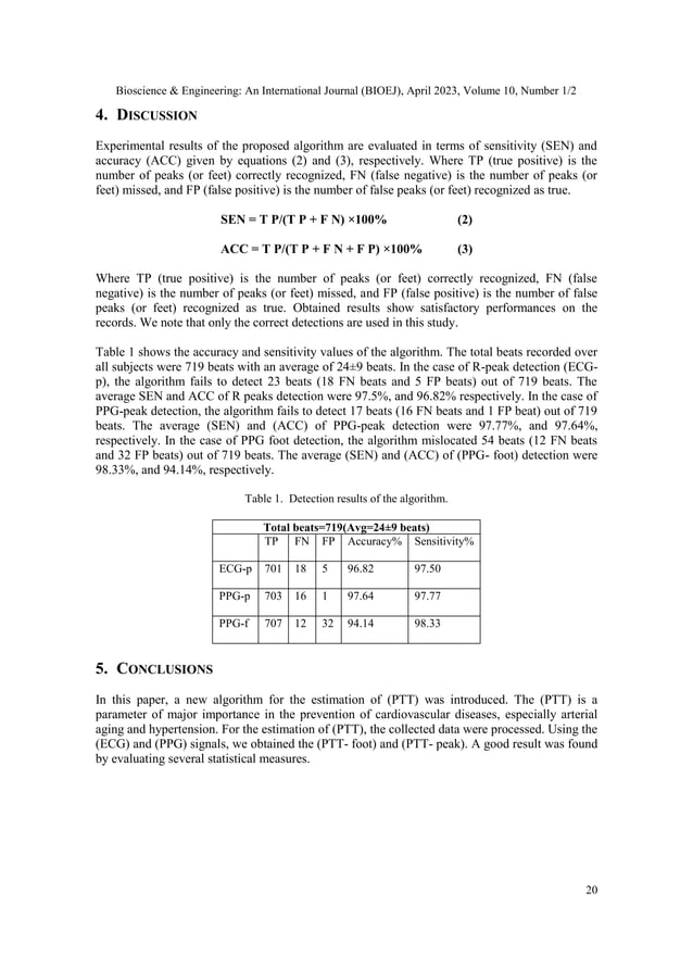 A NEW LOW-COMPLEXITY ALGORITHM FOR THE PULSE TRANSIT TIME EVALUATION | PDF