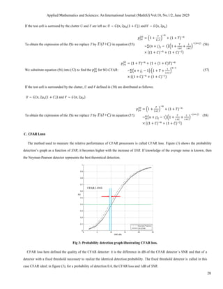 Moving Target Detection Using CA, SO and GO-CFAR detectors in Nonhomogeneous Environment | PDF