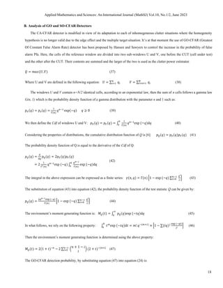 Moving Target Detection Using CA, SO and GO-CFAR detectors in Nonhomogeneous Environment | PDF