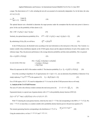Moving Target Detection Using CA, SO and GO-CFAR detectors in ...