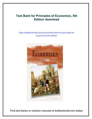 Test Bank for Principles of Economics, 5th Edition | PDF
