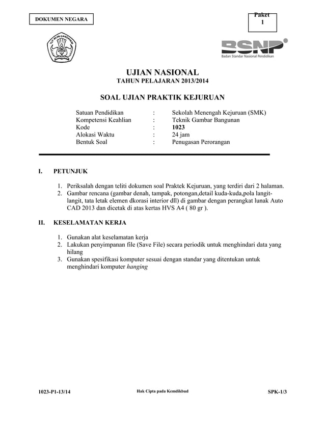 1023 spk-teknik gambar bangunan | DOC