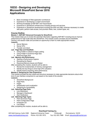 10232 designing and developing microsoft share point server 2010 ...