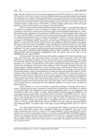Indonesian multilabel classification using IndoBERT embedding and MBERT ...