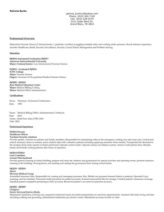 Patricia's Resume 2014 | DOC
