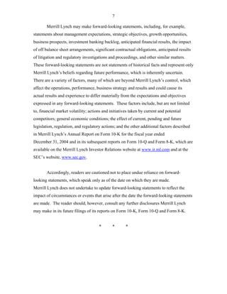 Merrill lynchHistorical Earnings Announcements 2005 2nd