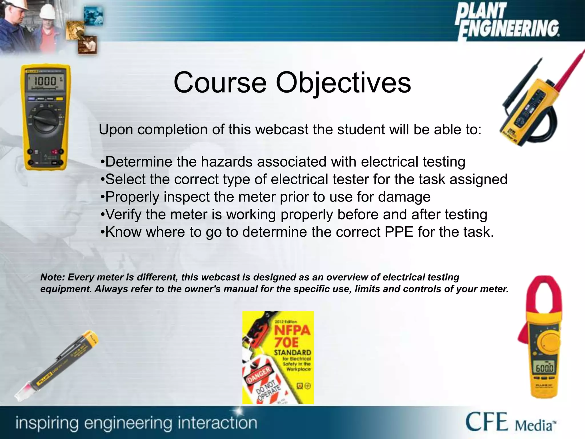 Arc Flash University: Safe Use of Electrical Testing Devices | PPT
