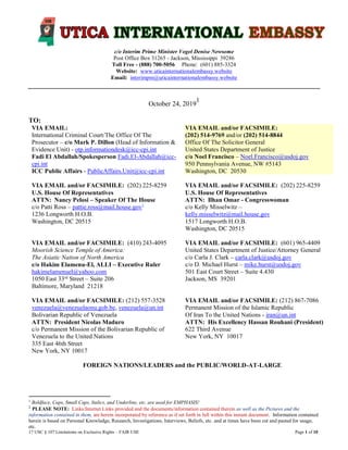 10/24/19 Letter Michael Miller-EL 102519 Arraignment Hearing | PDF