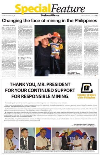 BusinessMirror Special Feature in Mining - Published October 24, 2011 | PDF