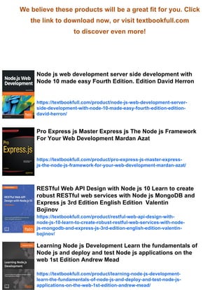 Node js Design Patterns Master best practices to build modular and ...