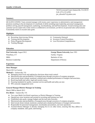 Jennifer_Edwards_Resume | PDF | Sales | Business