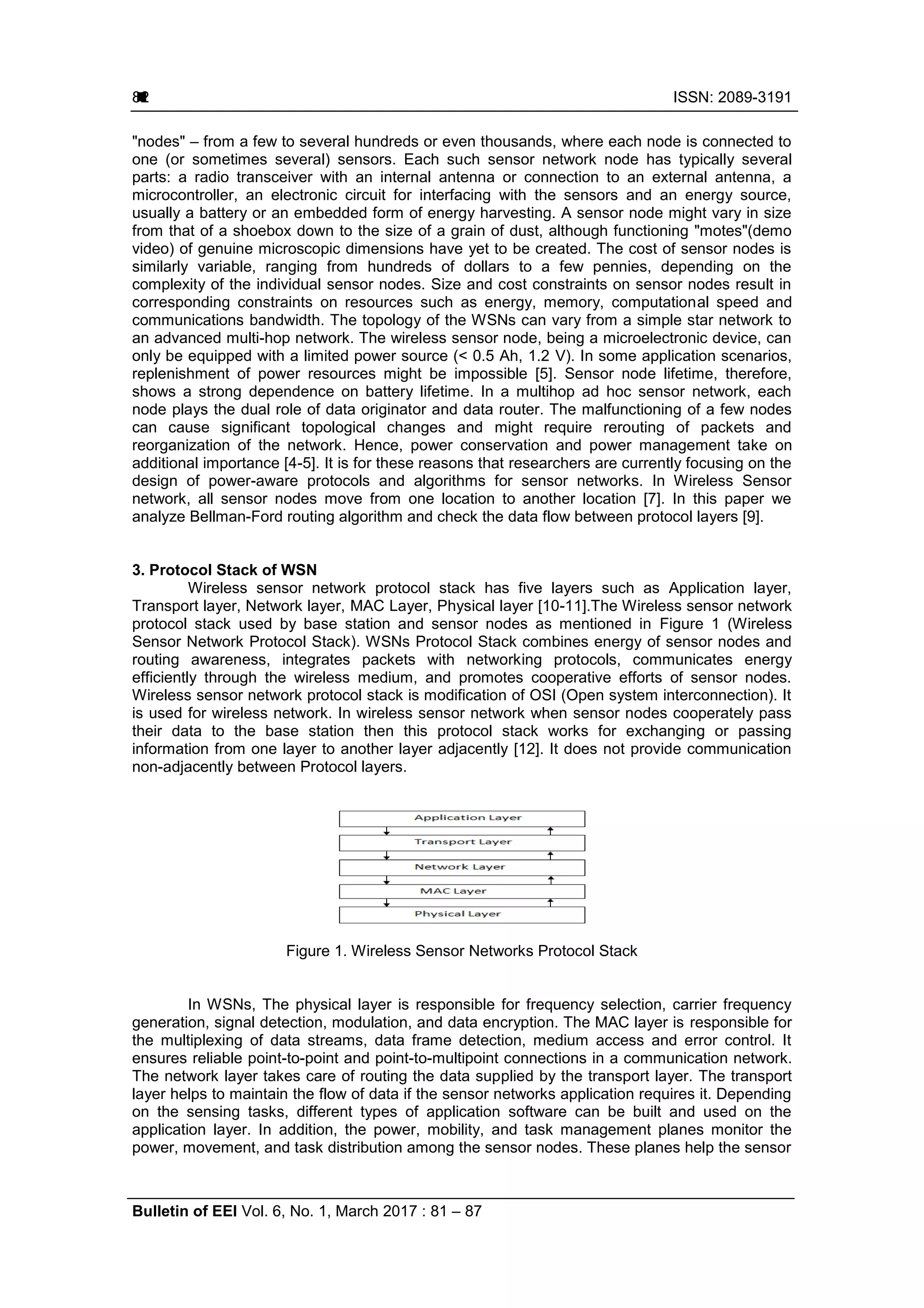 Data Flow In Wireless Sensor Network Protocol Stack By Using Bellman Ford Routing Algorithm Pdf