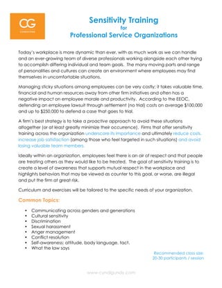 Sensitivity training | PDF