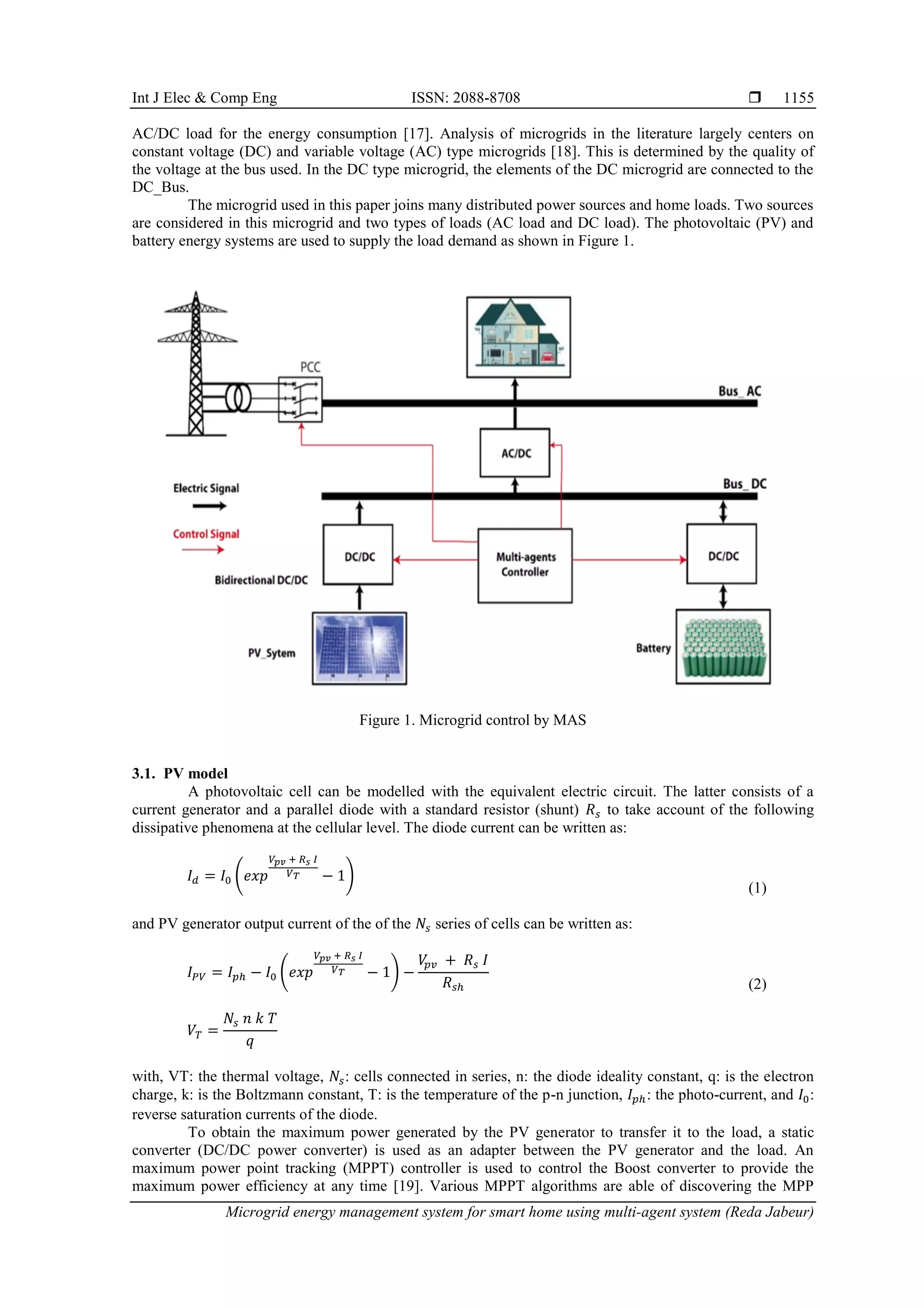 Microgrid energy management system for smart home using multi-agent system | PDF