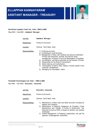 Ellappan Resume | PDF