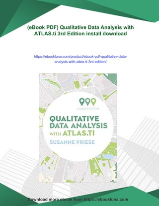 (eBook PDF) Qualitative Data Analysis with ATLAS.ti 3rd Edition | PDF