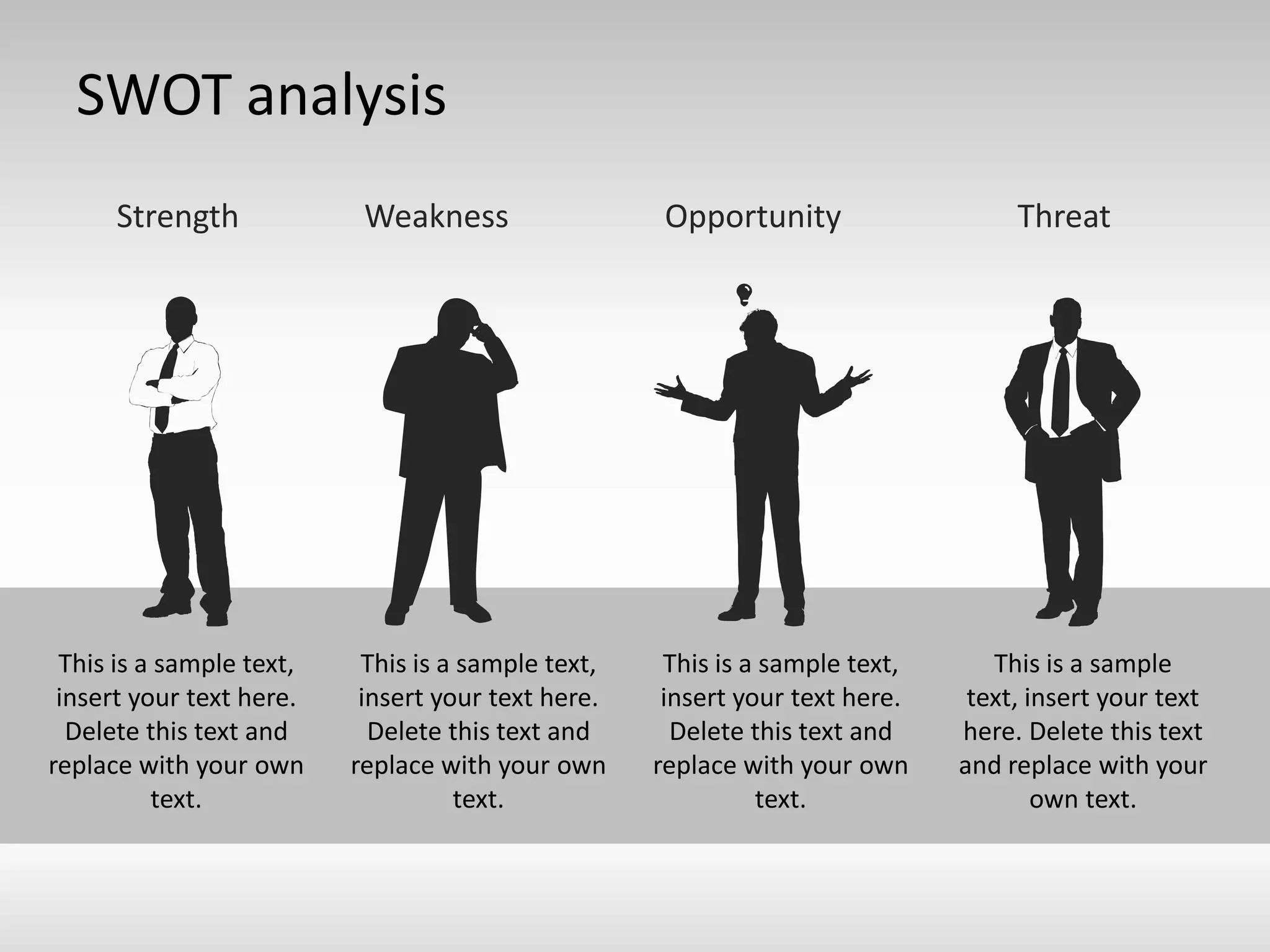 1027 swot-analysis-with-human-silhouette-powerpoint-template | PPT
