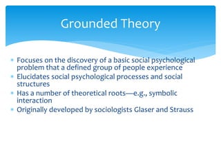 Qualitative Research Methods and Strategy | PPT