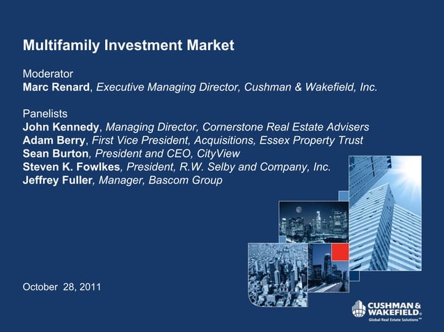Multifamily Investment Market (Marc Renard) - ULI fall meeting - 102811 ...