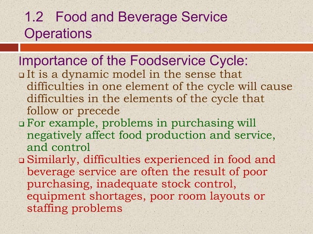 INTRODUCTION TO FOOD & BEVERAGE SERVICE.ppt | Food Industry | Industries