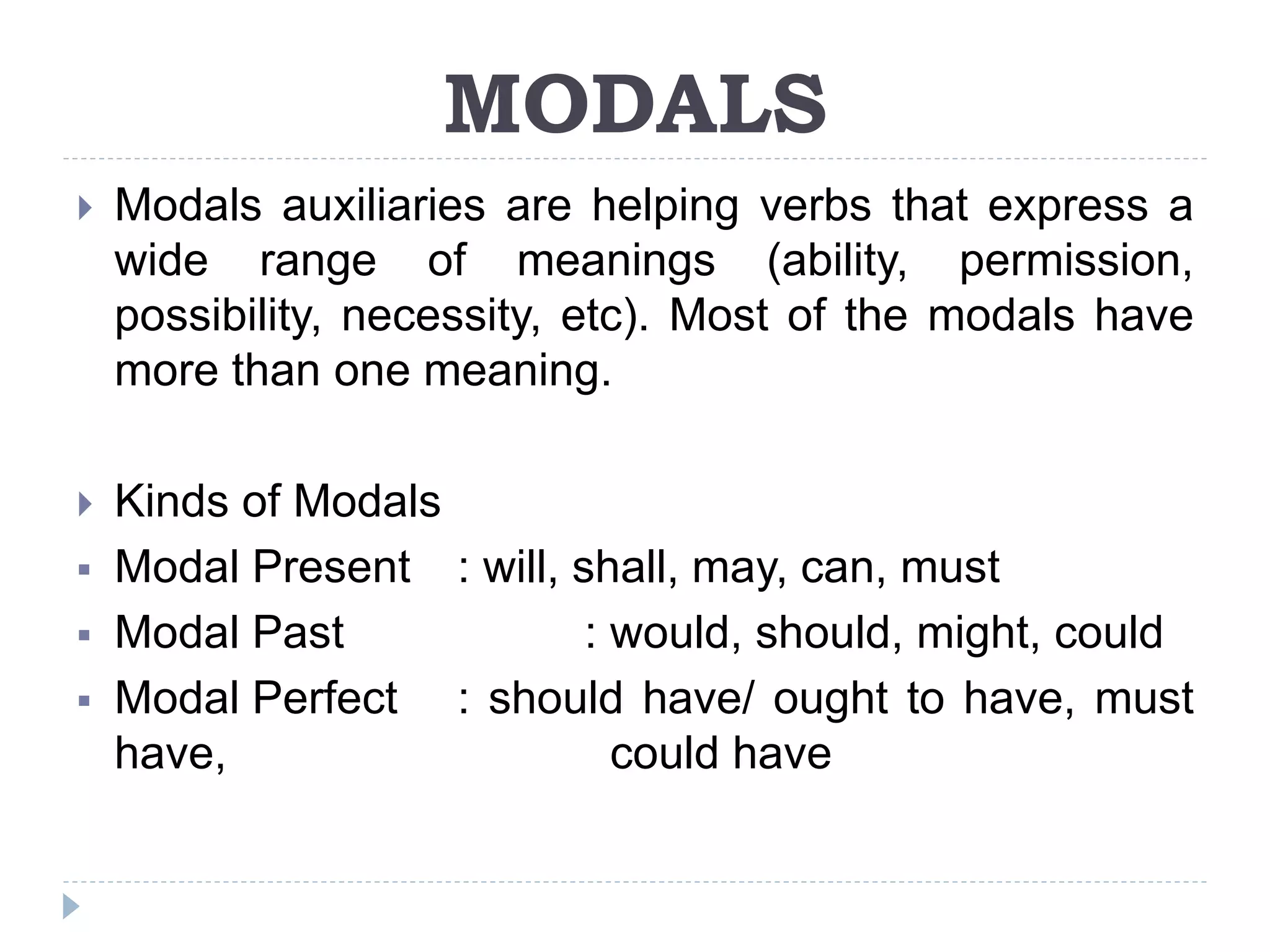 MODALS | PPT