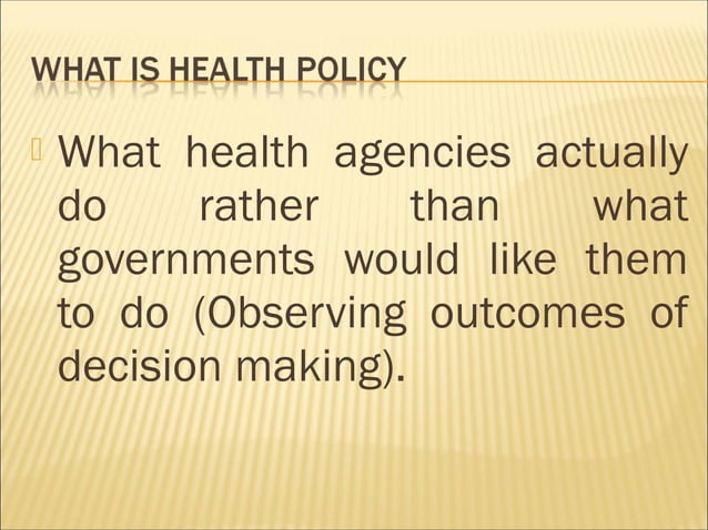 introduction-to-health-policy | PPT