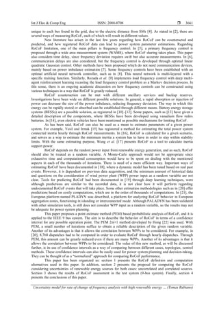Uncertainty model for rate of change of frequency analysis with high ...