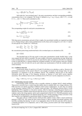 Uncertainty model for rate of change of frequency analysis with high ...