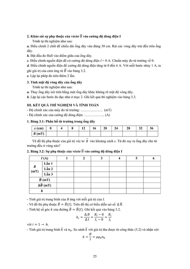 TÀI LIỆU HƯỚNG DẪN THÍ NGHIỆM VẬT LÝ ĐẠI CƯƠNG ĐIỆN-TỪ VÀ QUANG_10294612052019 | PDF