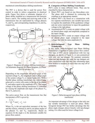 Analysis of Active Power Flow Control with Phase Shifting Transformer in AC Transmission Line | PDF