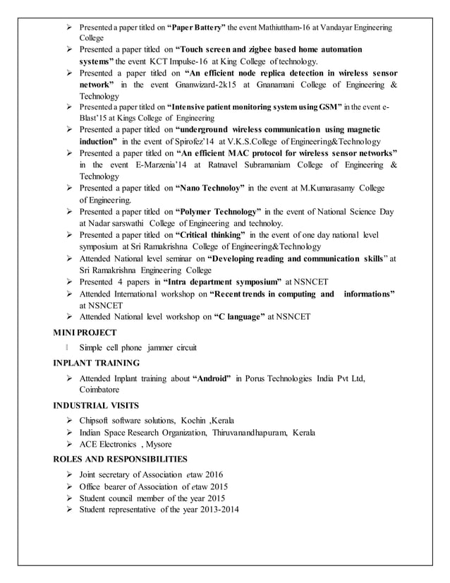 ragavi resume today | DOCX