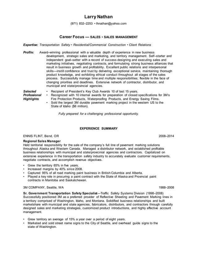Nathan Larry 2015 resume word doc | PDF