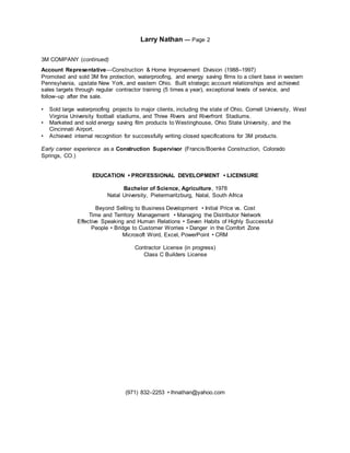 Nathan Larry 2015 resume word doc | PDF