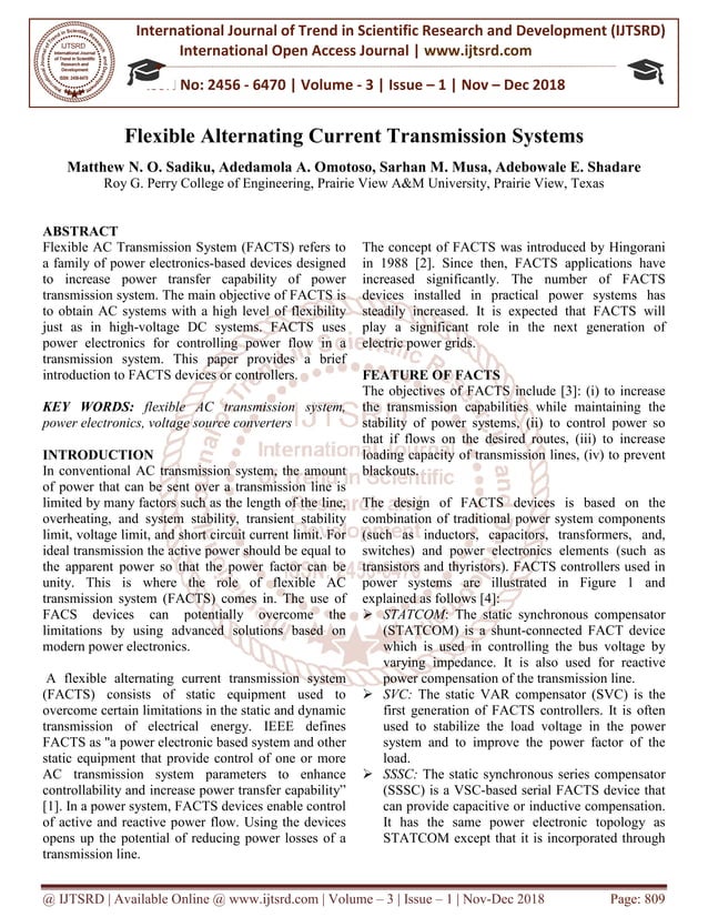 Flexible Alternating Current Transmission Systems | PDF | Computer Networking | Computing