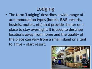 102hotelclassification in Hospitality industry | PPT