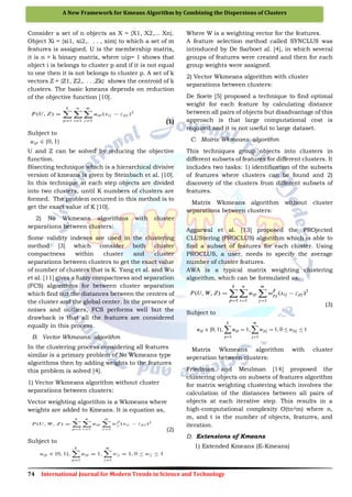 A New Framework for Kmeans Algorithm by Combining the Dispersions of Clusters | PDF
