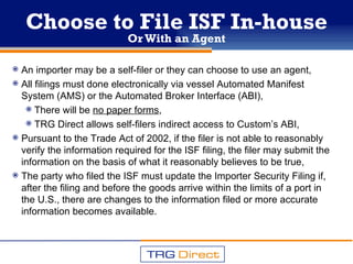 10+2 ISF Background | PPT